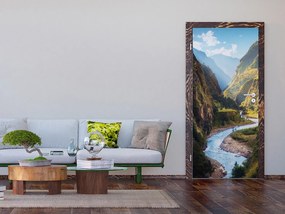 Vliesová fototapeta na zed' Horské Údolí | 202 x 90 cm | DFTNV2943