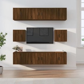 vidaXL 8dílný set TV skříněk kompozitní dřevo [3188674] Barva: Betonová šedá