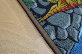 Vopi, Dětský kusový koberec Dino, 60x110, vícebarevná, dětský pokoj