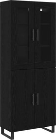 Vysoký bufet 2 ks Černý dub 69,5 x 34 x 180 cm Kompozitní dřevo 3394523