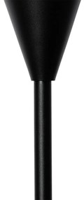 Moderní stolní lampa černá s opálovým sklem - Drop