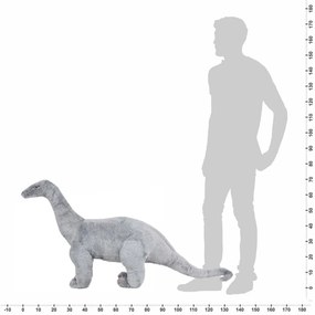 vidaXL Marketos Stojící plyšová hračka dinosaurus brachiosaurus šedý XXL
