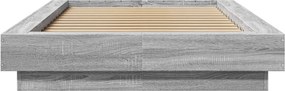 Rám postele s LED osvětlením šedý sonoma 100 x 200 cm kompozit 3281117