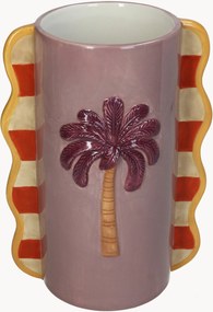Ručně malovaná dekorativní váza Palm Tree, V 23 cm
