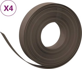 Travní lemy 4 ks hnědé 10 m 10 cm polyethylen 3155438