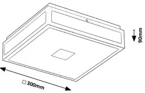 Rabalux 75031 - LED Koupelnové stropní svítidlo ZOYA LED/18W/230V IP44 černá
