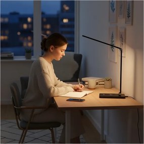 Brilagi -LED Stm dotyk stol lampa s bezdr nab QI LED/7W/5V 3000/4000/6000K černá