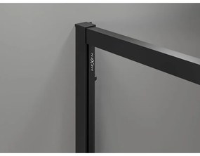 Mexen Exo, sprchový kout s posuvnými dveřmi 100 x 70 cm, 6mm čiré sklo, černý profil, 8151-100-070-70-00