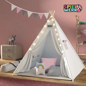 Deuba Dětský stan Teepee 160x130x130 cm - růžový