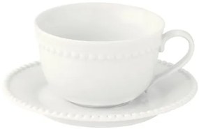 Easy Life Porcelánový šálek a podšálek Tiffany White 250ml