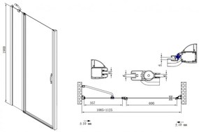 Gelco ONE GO4411D sprchové dveře do niky 110 x 190 cm čiré sklo