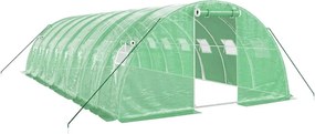 Skleník s ocelovým rámem zelený 32 m² 8 x 4 x 2 m 3188063