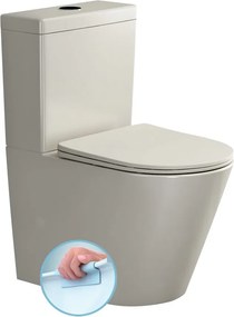 Sapho Sapho, PACO RIMLESS WC kombi mísa s nádržkou, spodní/zadní odpad, ivory, PC1012WRBE