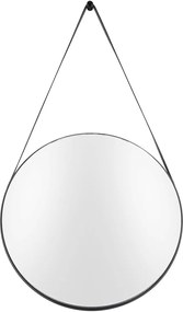 PRESENT TIME Kulaté zrcadlo Balanced Round – černé ∅ 47 cm