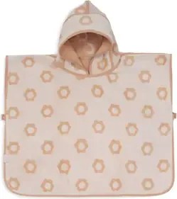 Jollein Osuška pončo Jacquard Flower / 62 × 65 cm / od 12 měsíců do 3