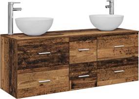 Sada koupelnových skříněk 3 ks Staré dřevo 49,5 x 41 x 64,5 cm 3405817