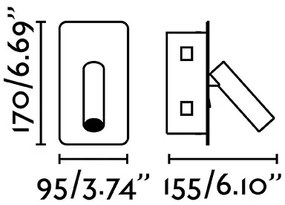 FARO 62114 - LED Nástěnné bodové svítidlo SUAU LED/3W/230V zlatá