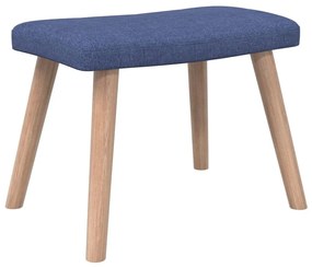 Petromila Relaxační židle se stoličkou modrá textil