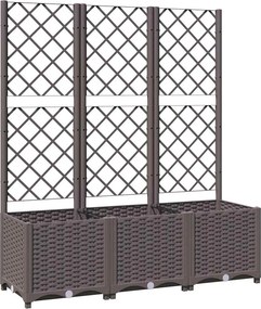 Zahradní květináč s mřížkou hnědý 120 x 40 x 136 cm PP 318263