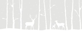 D-c-fix Vánoční statická bordura Jeleni v lese, 20x150cm