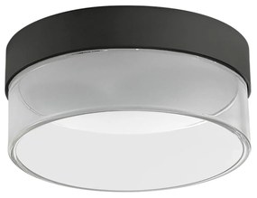 Linea Light 90297 Crumb, černé moderní stropní svítidlo, 15W LED 3000K, prům. 15,4cm