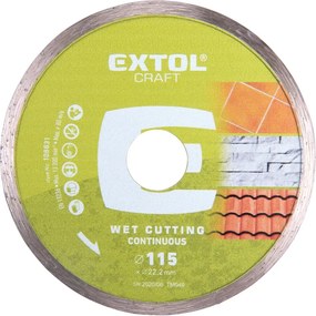 Diamantový řezný kotouč celoobvodový 115 × 22,2 × 2 mm EXTOL CRAFT 108831