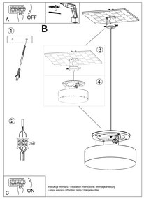 Šedé závěsné svítidlo ø 35 cm Atis – Sollux
