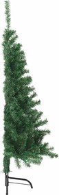 Umělý poloviční vánoční stromek se stojanem zelený 150 cm PVC 321031