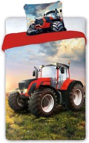 Povlečení bavlněné Deluxe 3D Traktor 200x140cm+90x70cm Faro