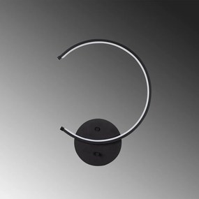 Černé LED nástěnné svítidlo ø 10 cm Moon – Opviq lights