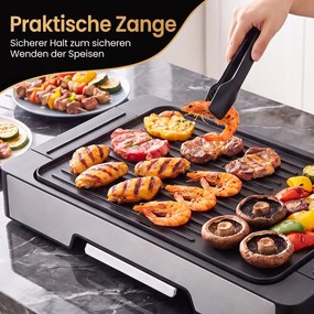 Costway Elektrický gril 2300 W stolní gril s plynulou regulací teploty
