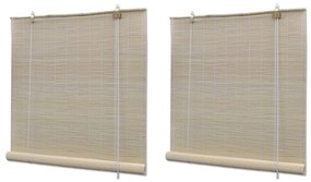 Zatemňovací rolety z přírodního bambusu 2 ks 120 x 160 cm 278742
