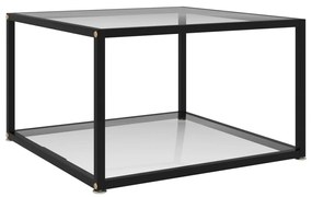 Konferenční stolek průhledný 60 x 60 x 35 cm tvrzené sklo