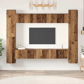 Sestava TV skříněk 10 ks Staré dřevo Kompozitní dřevo 3393228