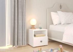 ADRK Furniture Noční stolek se zásuvkou EMI NS-EMI-W-UCH-2-L008