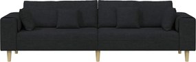 Pohovka Černá 250 x 77 x 76 cm textil 3335145