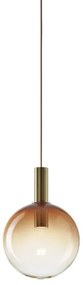 Bomma Luxusní závěsné svítidlo Divina s baldachýnem Povrch Montury: broušená stříbrná, Barva skla: transparentní