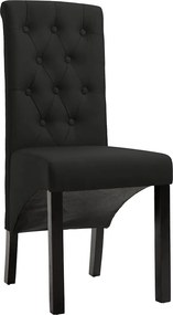 Jídelní židle 4 ks černé textil 276975