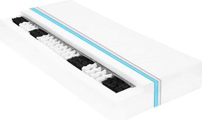 Denní postel s matrací 90 x 200 cm bílá masivní borové dřevo 3083560