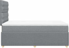 Box spring postel s matrací světle šedá 120x190 cm textil 3294302