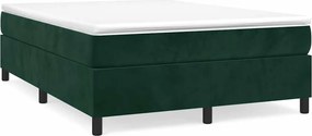 Rám postele s boxspringem tmavě zelená 140 x 190 cm samet 3121117