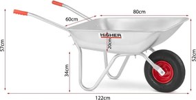 Zahradní kolečko 125l HIGHER WB-5024