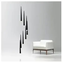 Minimalistické svítidlo Stylo 8 černé