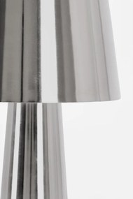 Kovová LED stolní lampa ve stříbrné barvě s kovovým stínidlem (výška 51 cm) Turner – Bizzotto