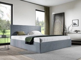 Eka Čalouněná postel ANNA 120x200 cm Barva látky Trinity: Černá (Trinity 2316), Úložný prostor: Bez úložného prostoru