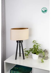 Duolla - Stolní lampa OVAL VEGAN 1xE27/15W/230V pr. 30 cm krémová