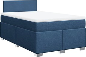Box spring postel s matrací modrá 120x200 cm textil 3285854