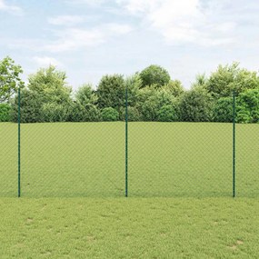 Plot s řetězovým odkazem a sloupkem 10 x 1,6 m Zelená Síťovina 3336236