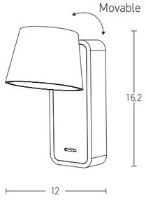 Zambelis H61 - LED Nástěnná lampa LED/7W/230V hnědá