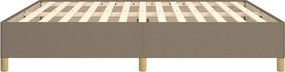 Rám postele s boxspringem taupe 180 x 200 cm textil 3120981